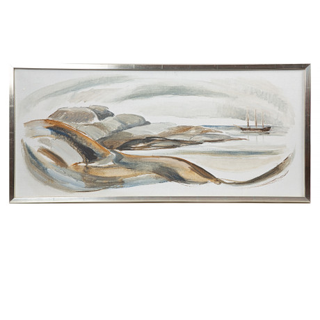 JOHN ERIK BÄCKERSTEN (1926-1993). "Stilla dag", olja på duk, signerad ...