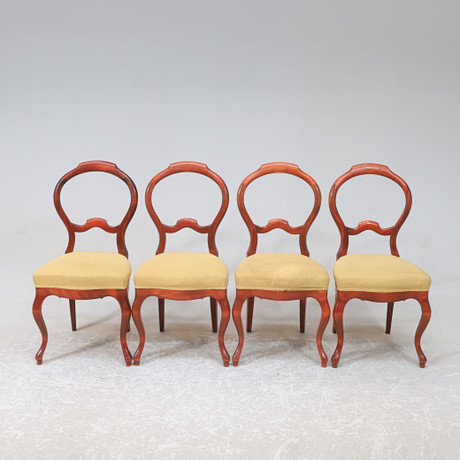 SILLAS, 4 piezas, estilo rococó, 1900. Muebles - Sillas y sillones ...