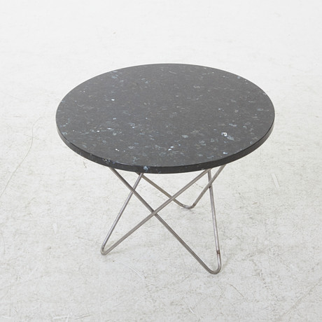 DENNIS MARQART. "Mini O Table", table, OX Denmarq, stainless steel legs ...