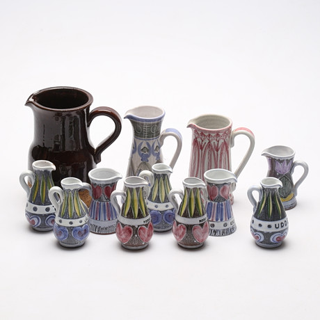 KANNOR, 12 st, keramik, Laholm. Keramik & Porslin - Europeiskt - Auctionet
