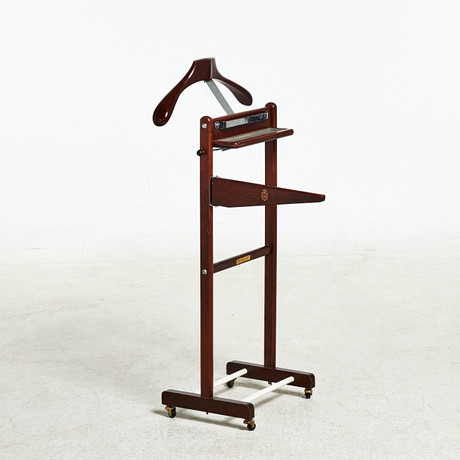 GENTLEMAN'S VALET, 1900s, mahogany, England, labeled "The Versatile ...