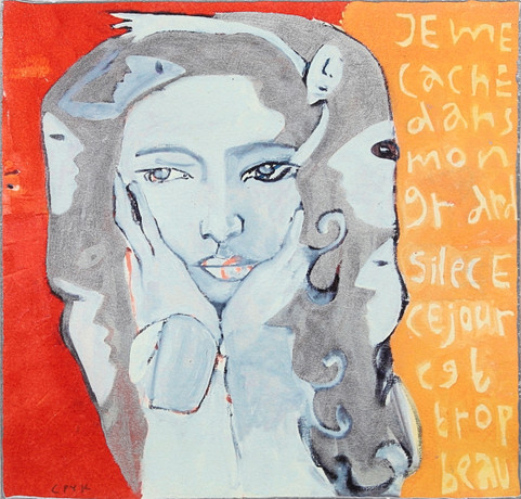 CAMILLA PYK (FÖDD 1966). Ansikten, olja på pannå, signerad C Pyk. Konst ...