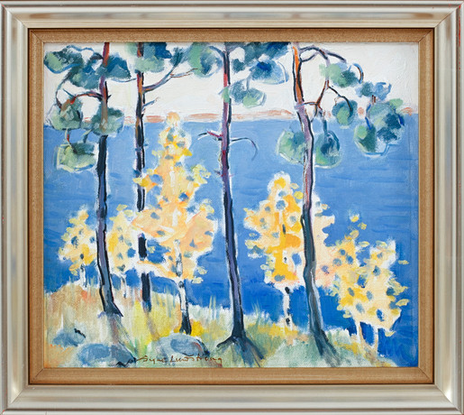 SIGNE LUND STRONG. Sea view, oil on canvas, signed. Art - Paintings ...