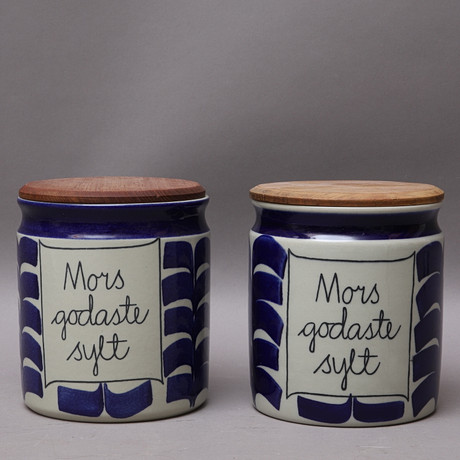 MARIANNE WESTMAN. burkar, 2 st, ''Mors godaste sylt'', Rörstrand ...