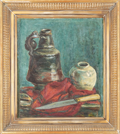 MIKKO OINONEN. Still life, signed and dated 1930, oil on canvas, lined ...