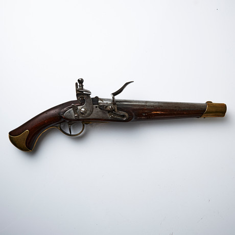 PISTOL, flint lock, Swedish, m/1820, for the cavalry. Weapons ...