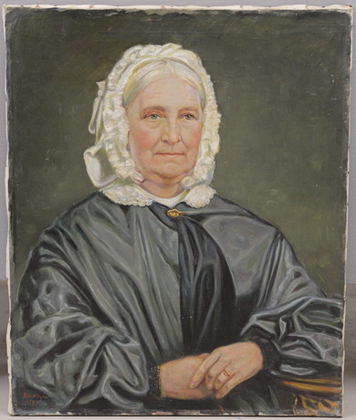 BROR HILLGREN. Portrait of Brita Maja Thorell, oil on canvas, signed ...