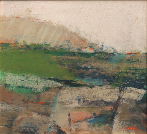 ANDERS LINDGREN. "Beach with bare rocks". Oil on canvas, signed and ...