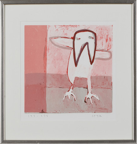 CAMILLA PYK. "Fågel", litografi, signerad och numrerad 198/295. Konst ...