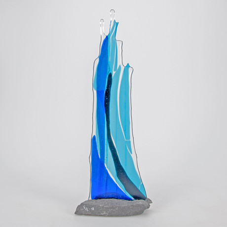 EMMA EKMAN FLENBERG. sculpture. Glass and stone. signed and dated 08 ...