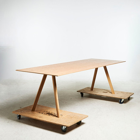 "COPENHAGUE CPH30", dining table, Hay, base in solid oak, top with oak ...