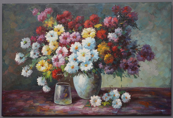 WALTER ADAMS. olja på duk, blomsterstilleben, signerad W. Adam. Konst ...