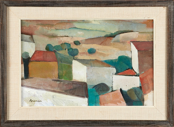 BJÖRN FORSMAN (1917-1990). Oil on canvas, pasted on Board, southern ...