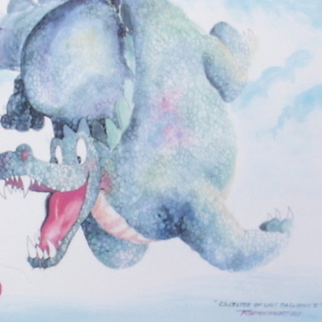 RON RODECKER. Color lithograph, "collector of lost ballons", signed and ...