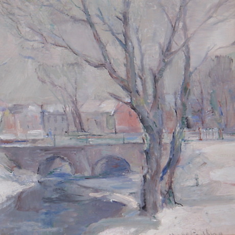 HUGO CARLBERG. Oil on Board, "stretchy day", signed and dated 1927. Art ...
