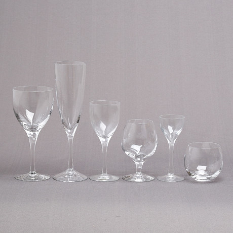 BERTIL VALLIEN. Glasservis, 73 delar, "Chateau", Kosta Boda. Glas ...