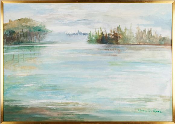 WILLEM DE GEER. Lake landscape, signed, oil on Board. Art - Paintings ...
