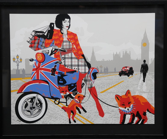RICHARD RYAN. London with Big Ben. Color lithograph, signed and ...