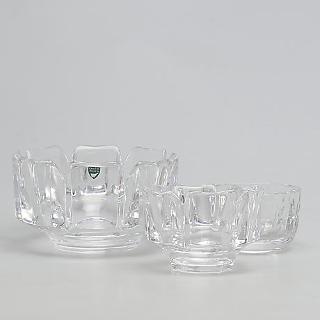 A Collection . Toasts. 3 st. "Corona" Lars Hellsten. Orrefors. And ...