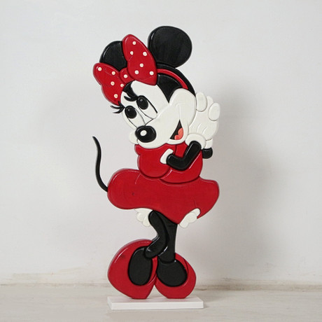 Unknown artist. 'Minnie Mouse', sculpture, wood. Art - Sculptures ...