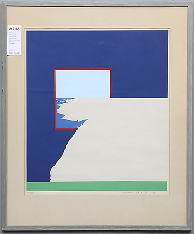 ANDERS CARLSSON. Color lithograph, composition, signed dated 68 and ...