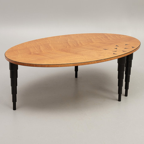 COFFEE TABLE, 1980s/90s, postmodernist design, inlays and legs in ...