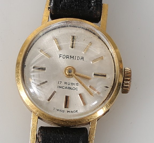 WRISTWATCH, ladies, 18K gold, mechanical, total weight 9.1 grams ...