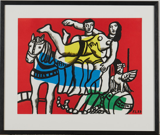 FERNAND LÉGER. After. Figure composition, color lithograph signed and ...