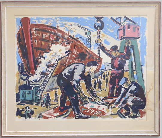 ALBIN AMELIN. color lithograph, signed and numbered 214/310. Art ...