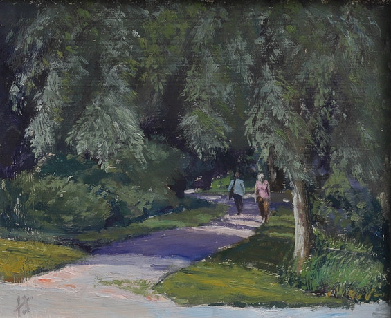 KEITH HALL (20TH CENTURY). WILD GARDEN PATH, ROATH PARK. Art ...