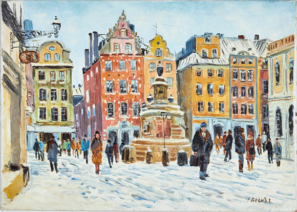 ISTVAN BOGNAR. Stockholm motif, oil on canvas, signed. Art - Paintings ...
