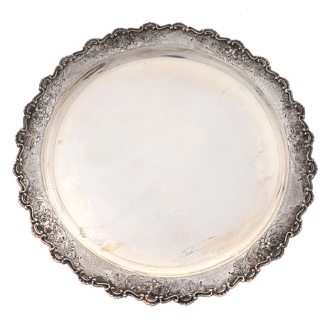 A MODERN ITALIAN SHAPED CIRCULAR SALVER. Silver & Metals - Silver ...