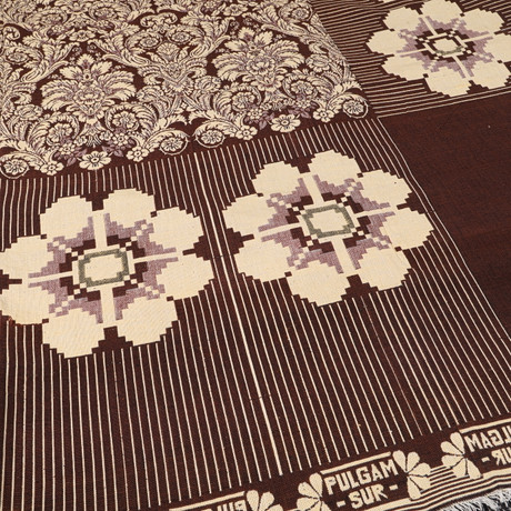 ÖVERKAST, Pulgam-Sur, Indien. Mattor & Textil - Textil - Auctionet