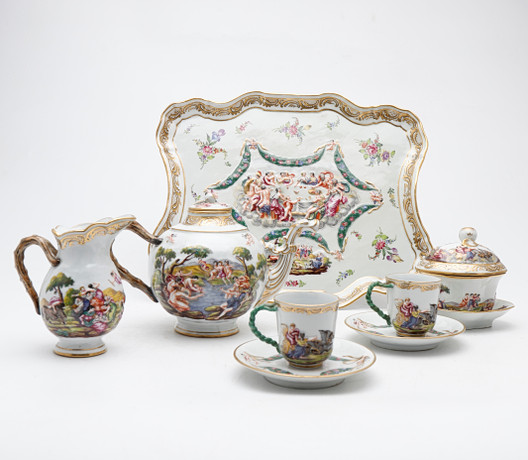 Capodimonte porcelain coffee set, 19th Century. Ceramics & Porcelain ...