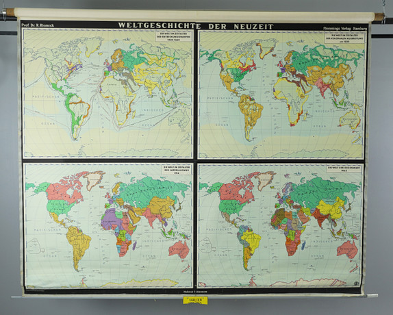 WELTKARTE, von 1450-1962. Maßstab 1:35000000. Bücher, Landkarten ...