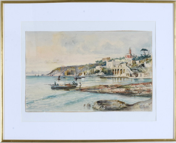 MICHELE CAMPANO. Watercolor. Art - Paintings - Auctionet