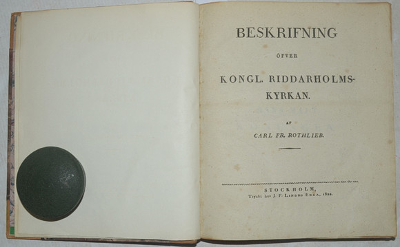 Beskrifning öfver Kongl. Riddarholmskyrkan. Böcker, Kartor ...