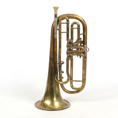 ALTHORN, mässing, Ahlberg & Ohlsson, Stockholm, 1920-tal. Samlarföremål ...