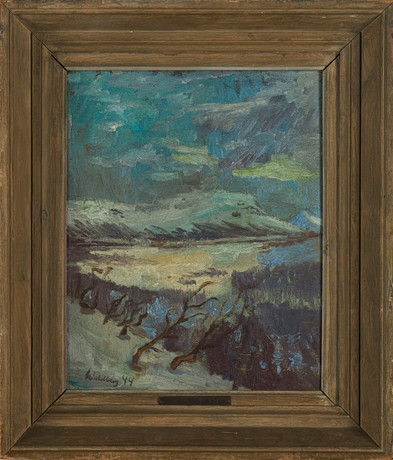 BERTIL WAHLBERG. landscape, oil on Board, signed and dated Wahlberg -44 ...