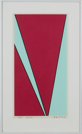 OLLE BAERTLING. Composición, serigrafía en color, firmada y fechada ...