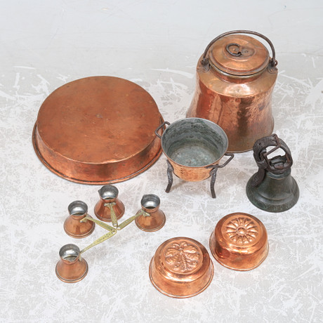 COPPER OBJECTS, 10 pcs, 19th/20th century. Silver & Metals - Pewter ...
