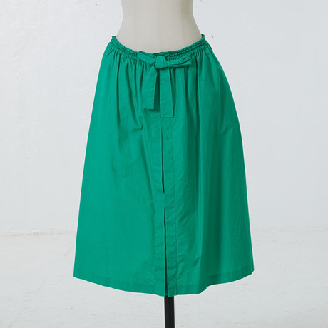 CELINE, skirts, 2 pcs, green and yellow cotton respectively, A-line ...