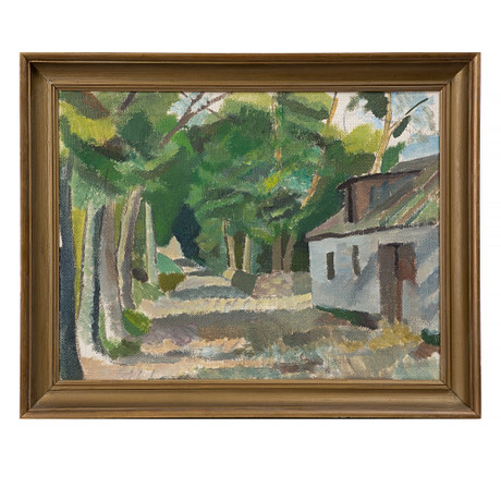 RUDOLF FLINK (1906-1988). Verdant park, oil on canvas, signed. Art ...