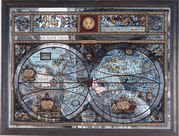 MIRROR PANEL, A new and accurate map of the world. Art - Engravings ...