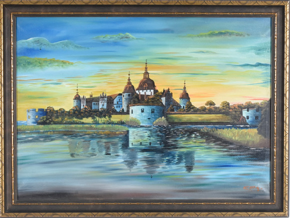 OIDENTIFIERAD KONSTNÄR. Olja på duk. Konst - Måleri - Auctionet