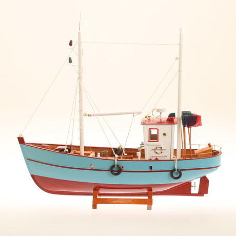 MODEL BOAT, Danish fishing cutter, wood, contemporary. Miscellaneous ...