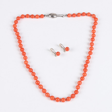 SMYCKESSET, Silver, Koraller. Smycken & Ädelstenar - Garnityrer & Set ...