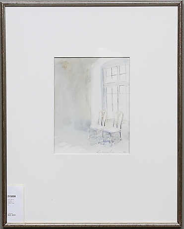 LARS HOLM. Watercolor, signed and dated 1996. Art - Paintings - Auctionet