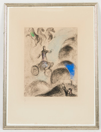 MARC CHAGALL. Etching, 'Elias goes to heaven'. Art - Engravings ...