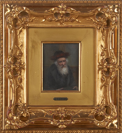 HANS WINTER (1853-1944). Miehen muotokuva, öljy Paneeli, signeerattu ...